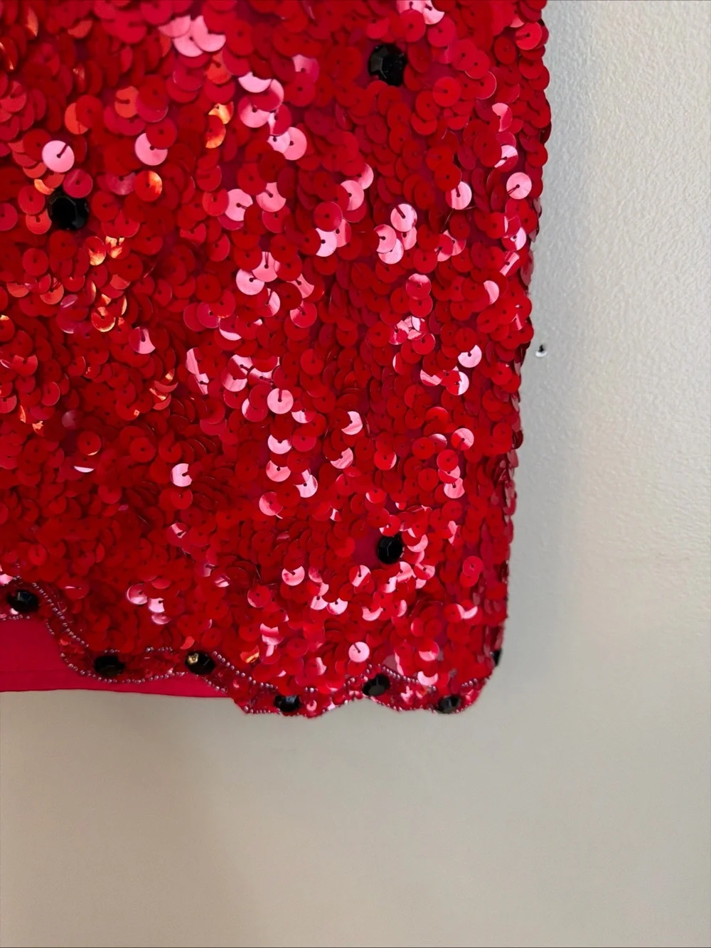 Scala | Dresses | Vintage 9s Y2k Scala Red Sequin Beaded Mini Formal ...